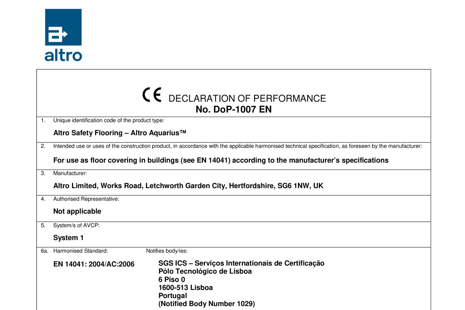 Altro Flooring Specification | Viewfloor.co